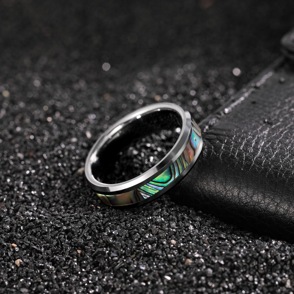 6mm Abalone Shell Inlay Tungsten Ring – Oahlan